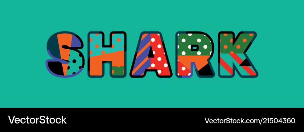 Shark concept word art Royalty Free Vector Image