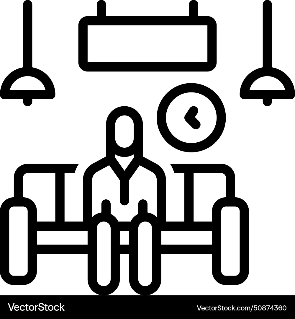 Waiting area Royalty Free Vector Image - VectorStock