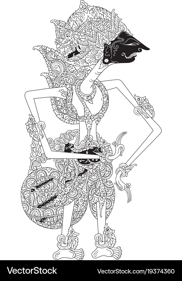 Wayang Kulit Performance Royalty Free Vector Image