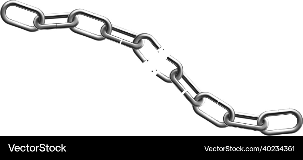 Broken chain segment composition Royalty Free Vector Image