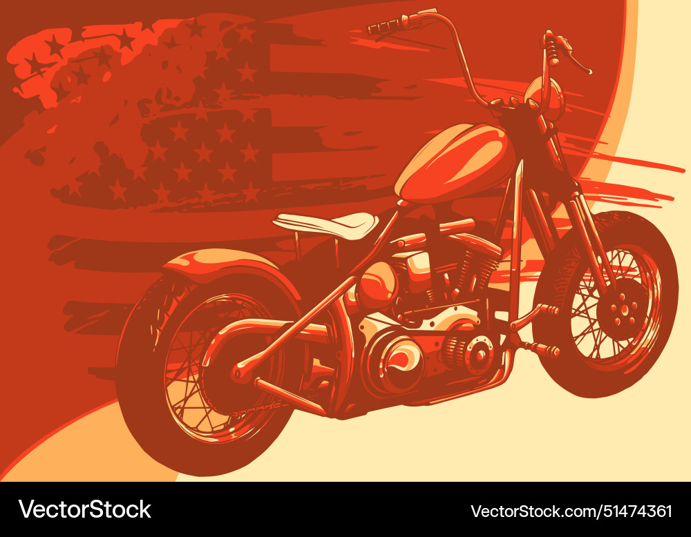 Chopper motorcycle Royalty Free Vector Image - VectorStock
