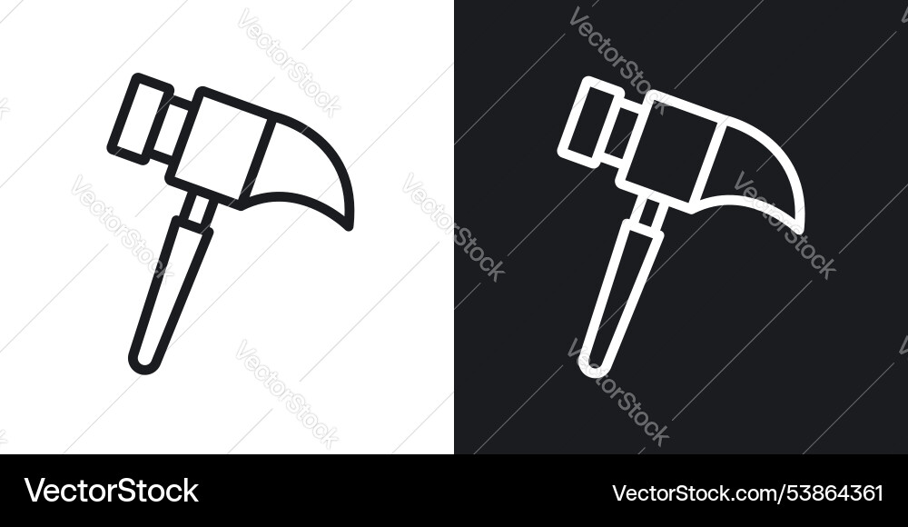 Hammer icon set Royalty Free Vector Image - VectorStock