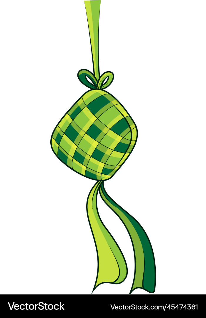 Hand drawn traditional ketupat Royalty Free Vector Image