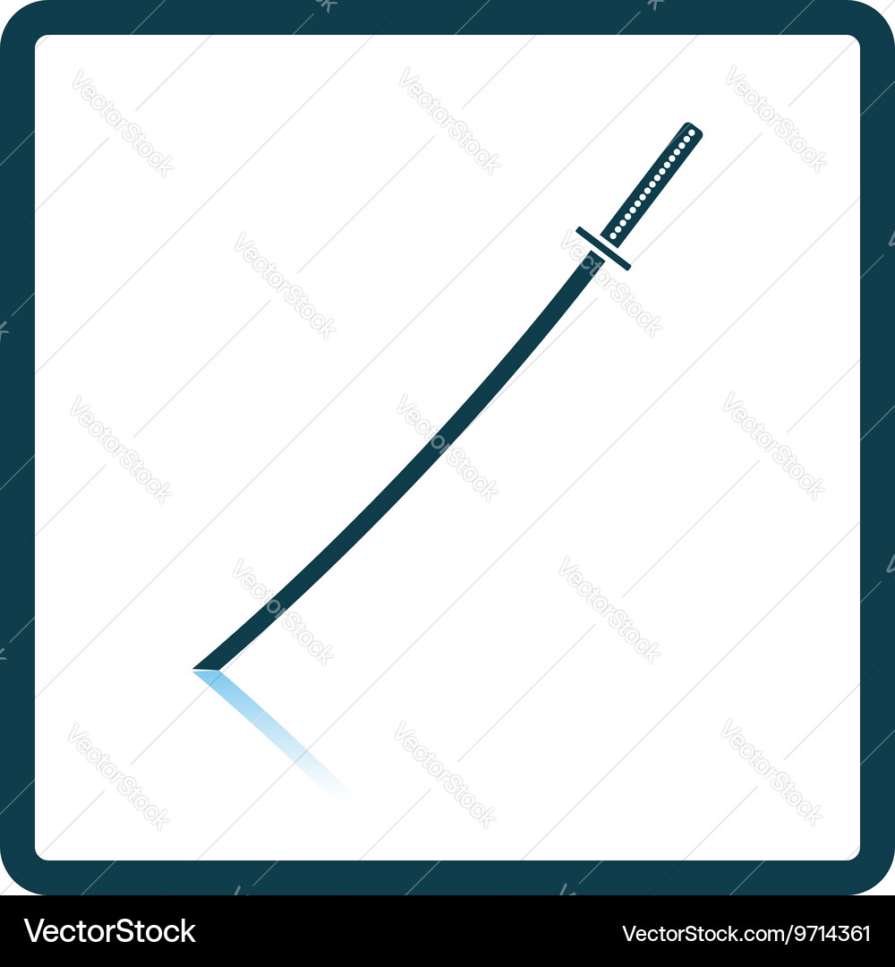 Japanisches Schwert Ikone Lizenzfreies Vektorbild