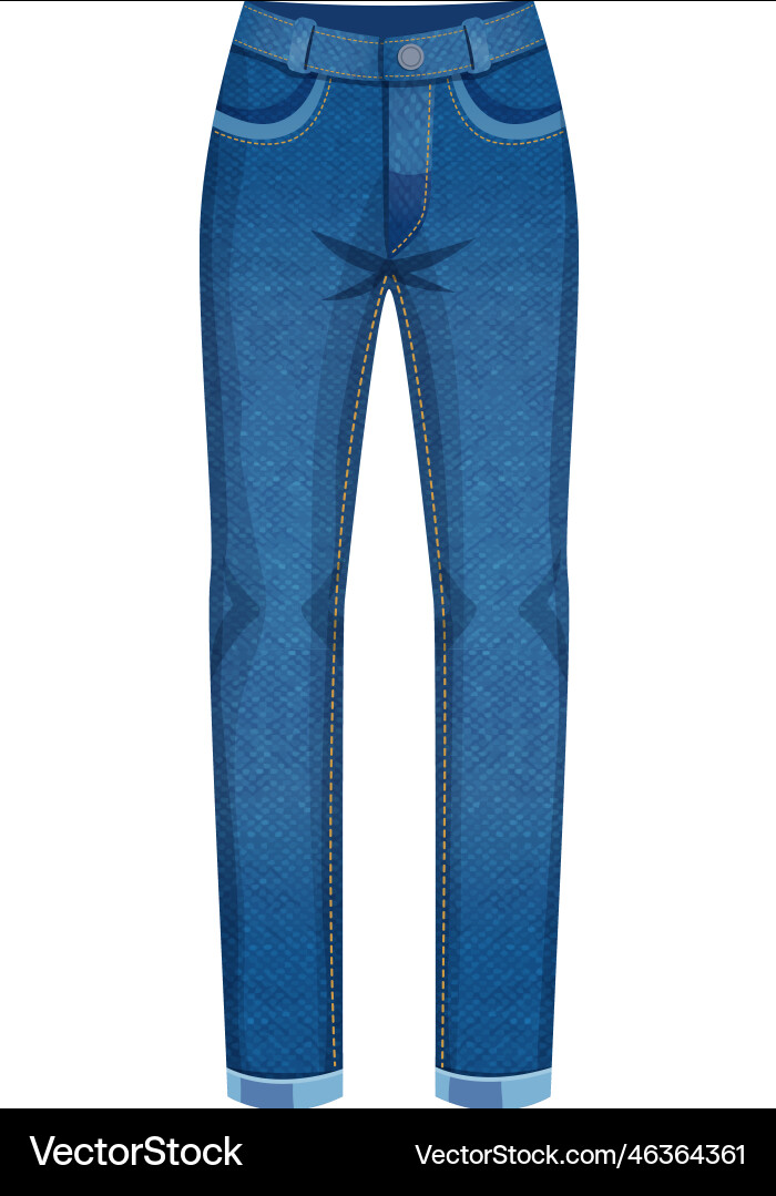 Male jeans denim composition Royalty Free Vector Image