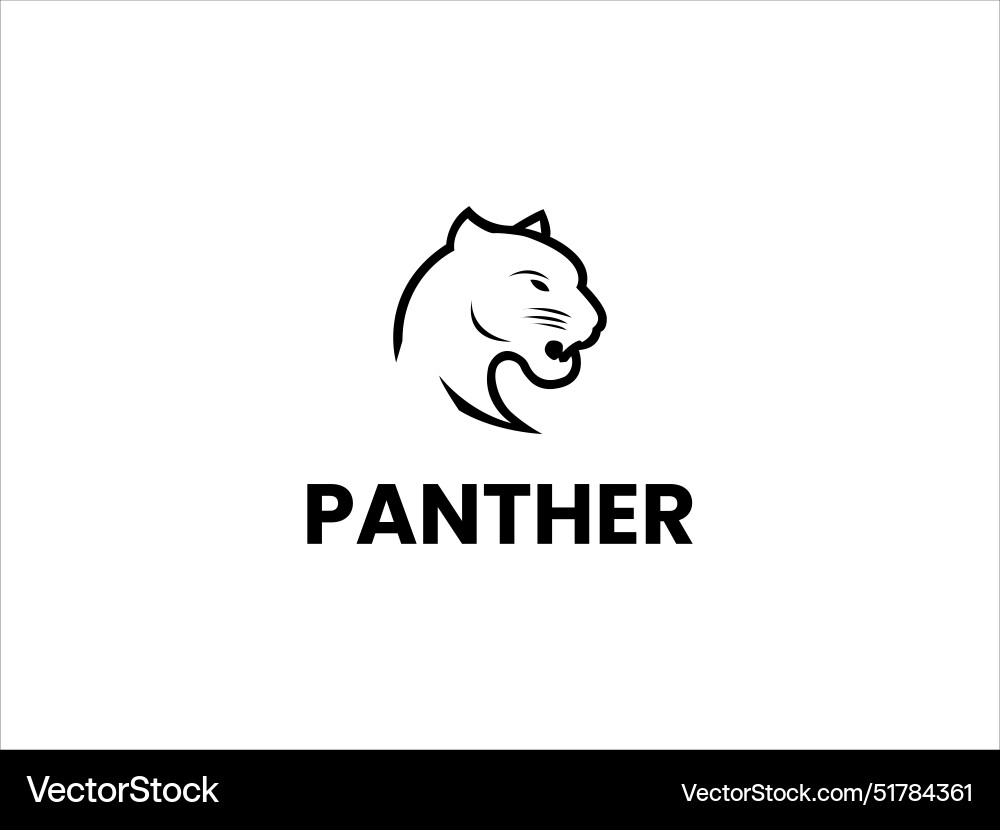 Panther logo templatepanther minimalist Royalty Free Vector