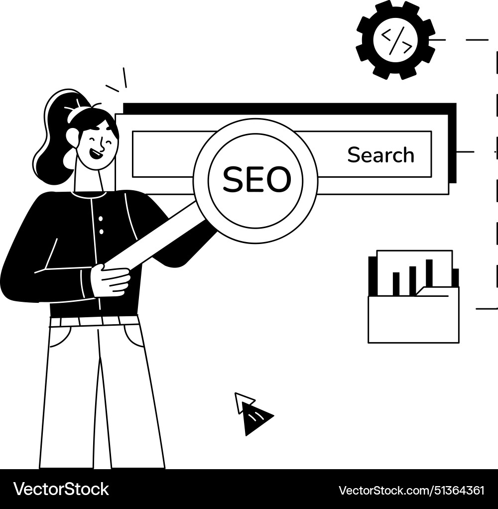 Seo search Royalty Free Vector Image - VectorStock