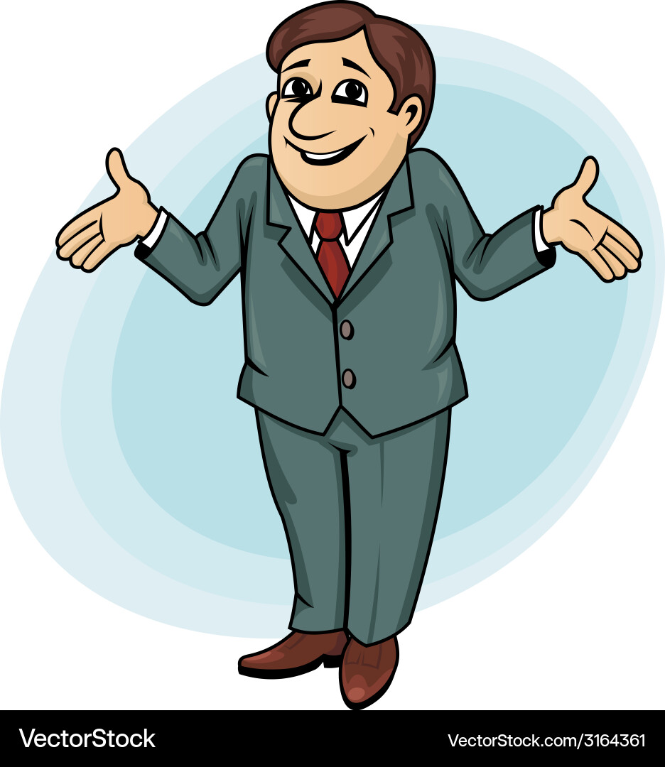 Smiling manager Royalty Free Vector Image - VectorStock