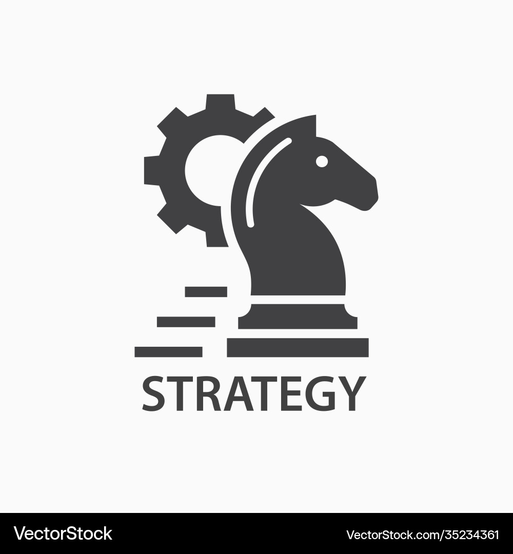 Strategy icon startup logo template Royalty Free Vector