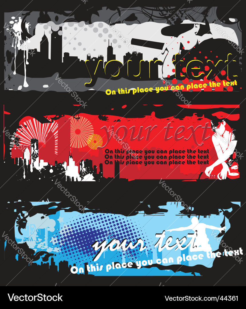 Urban Grunge Banners Royalty Free Vector Image