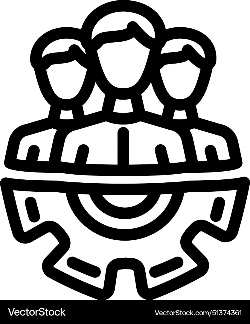 Workforce planning business process line icon Vector Image