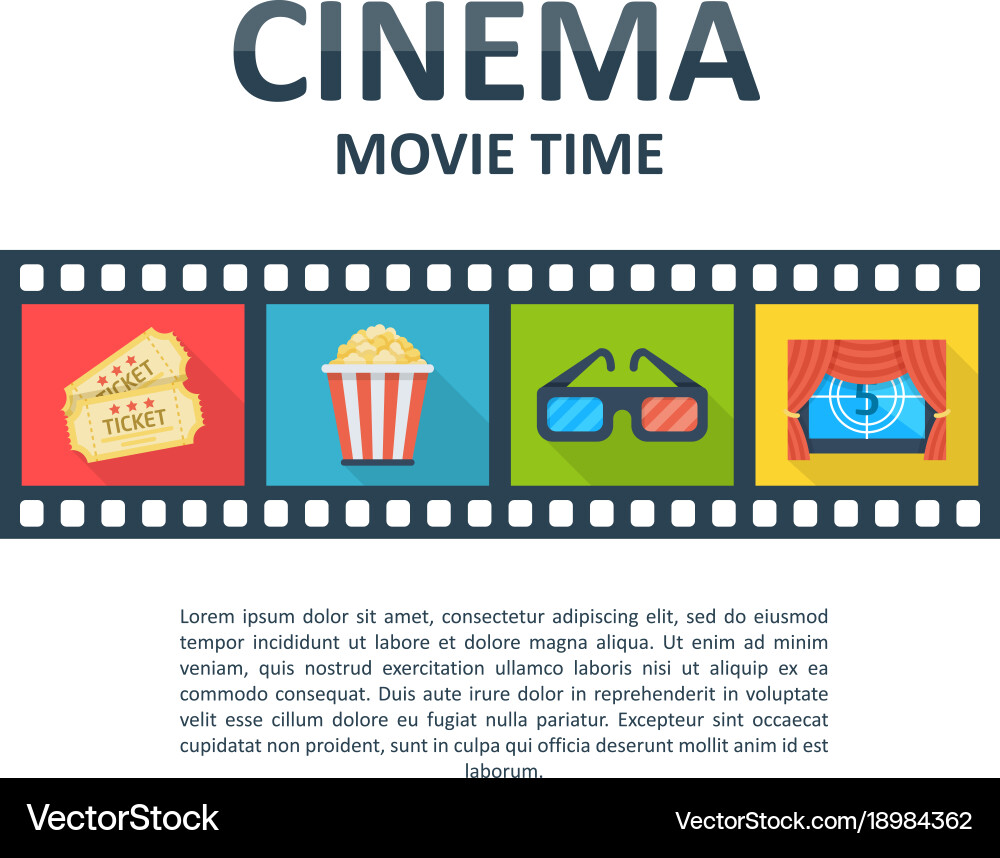 Cinema background template Royalty Free Vector Image