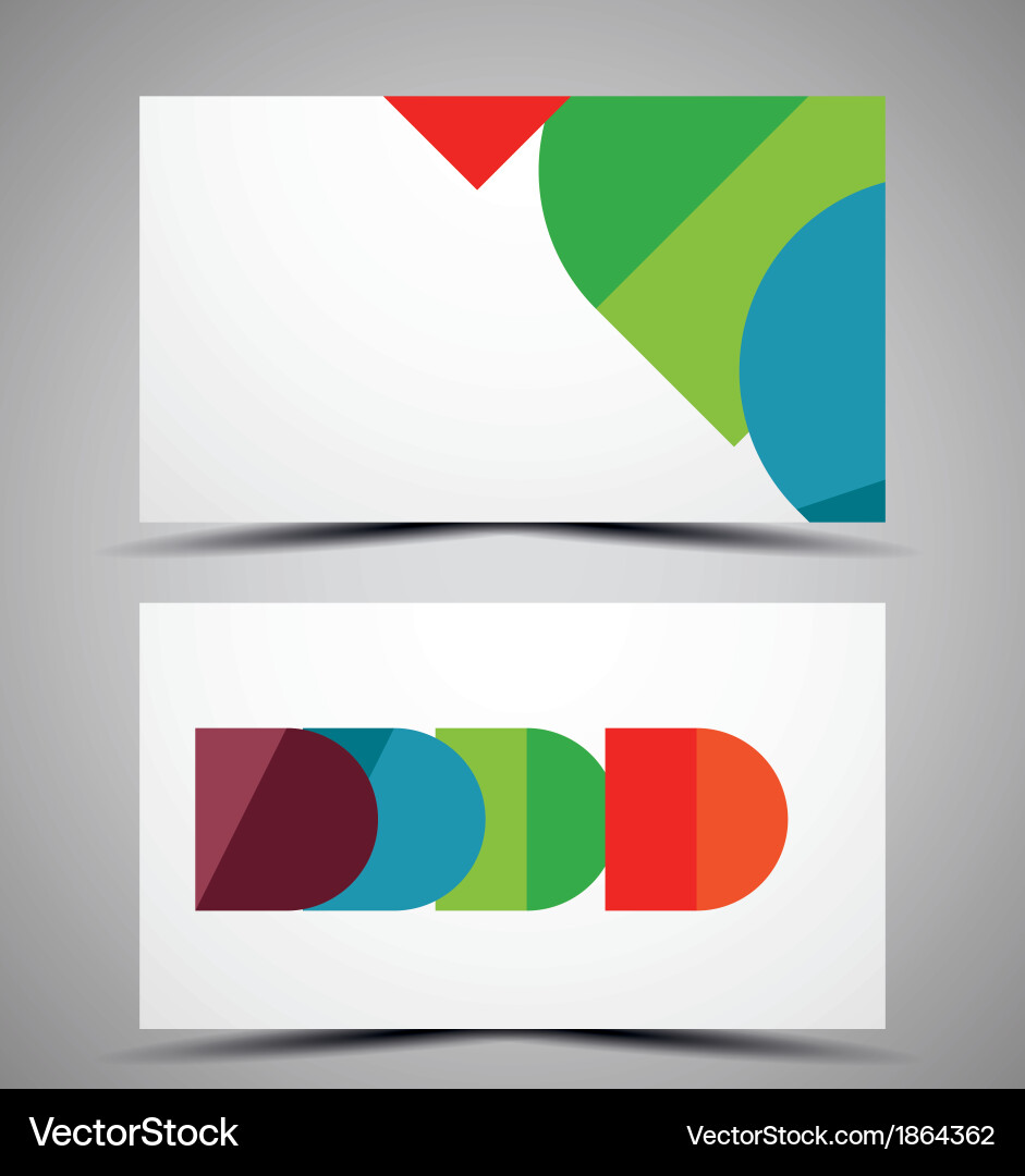 Cmyk business card design template Royalty Free Vector Image