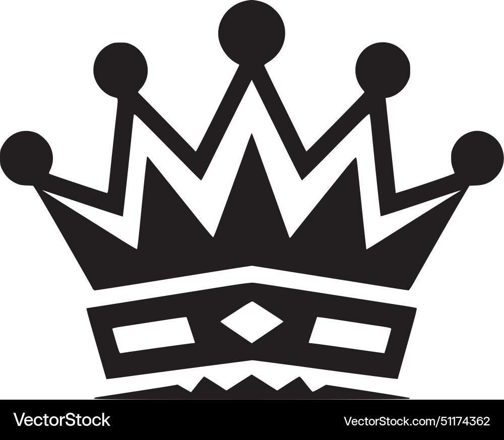 Crown - minimalist and simple silhouette Vector Image