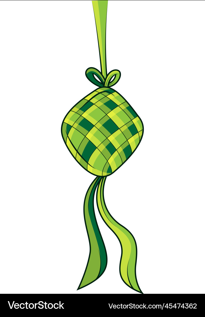 Hand drawn traditional ketupat Royalty Free Vector Image