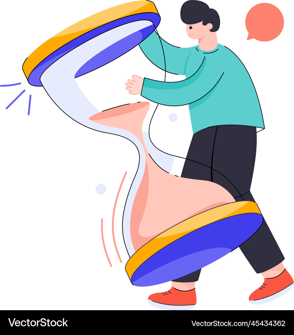 On time Royalty Free Vector Image - VectorStock