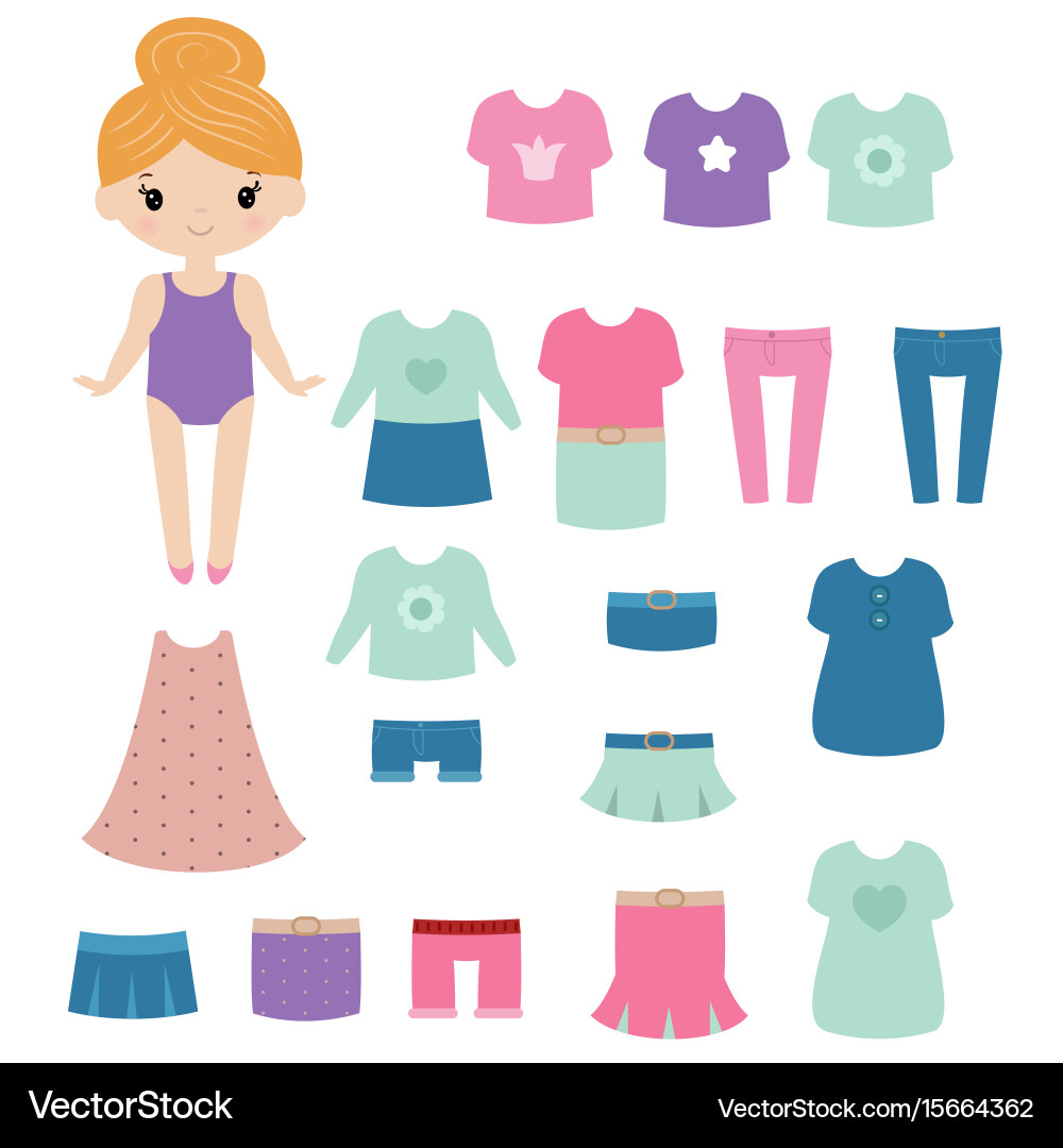 Paper doll Royalty Free Vector Image - VectorStock
