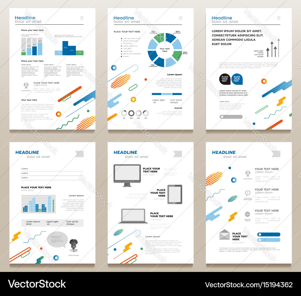 Presentation booklets - template a4 pages Vector Image