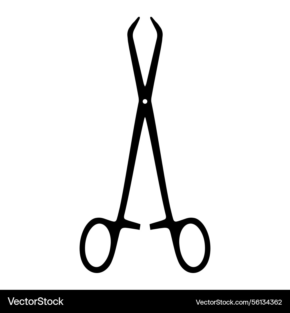 Surgical clamp tool precise grip for medical Vector Image