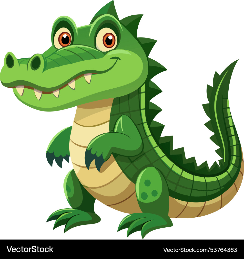 Color alligator perfect for any project Royalty Free Vector