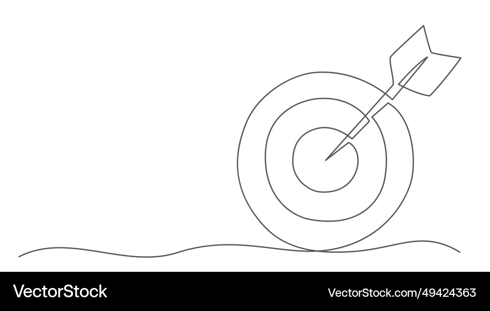 Goal one line drawing isolated on white background