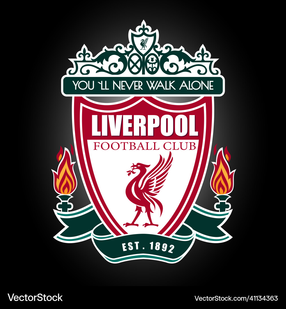 Liverpool FC Official Logo Royalty Free Vector Image