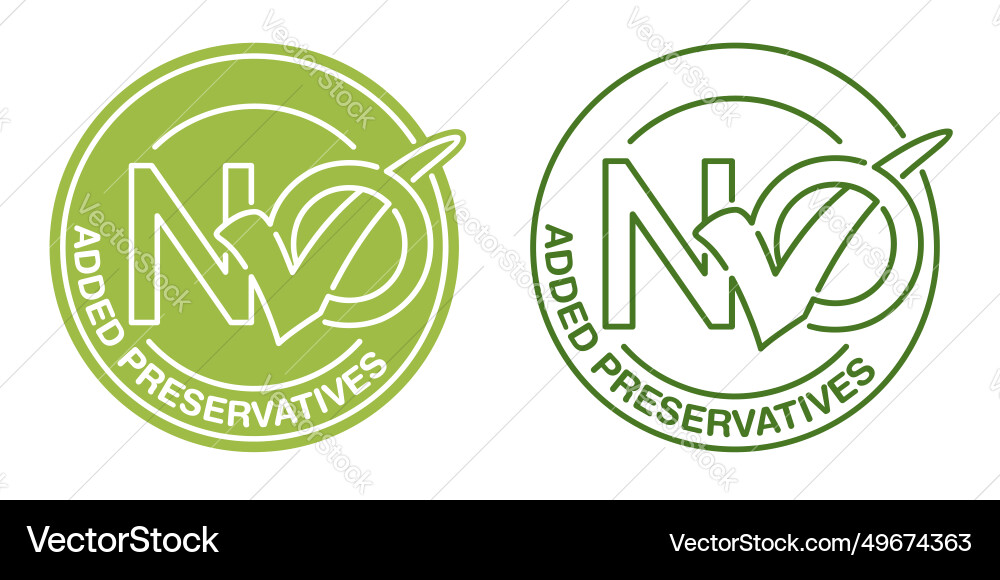 No added preservatives eco-friendly label Vector Image