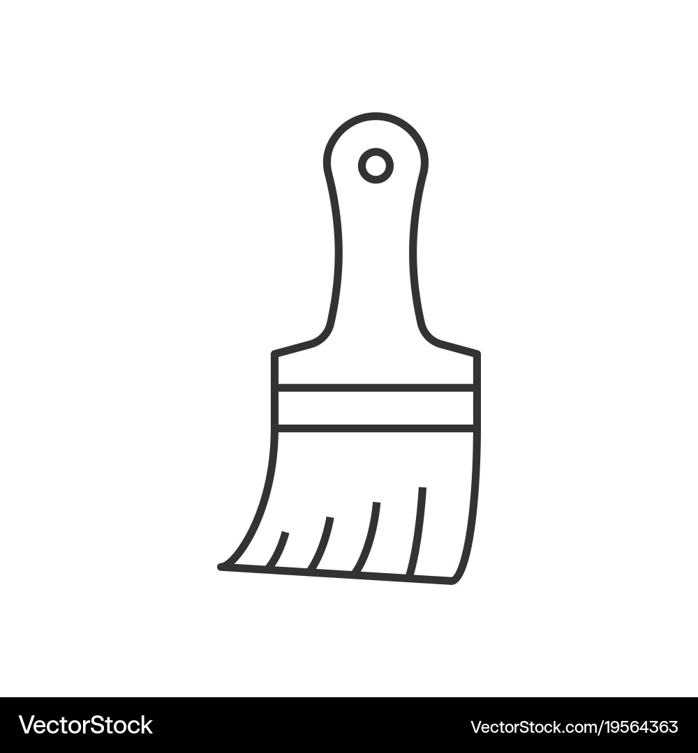 Paint brush outline icon Royalty Free Vector Image