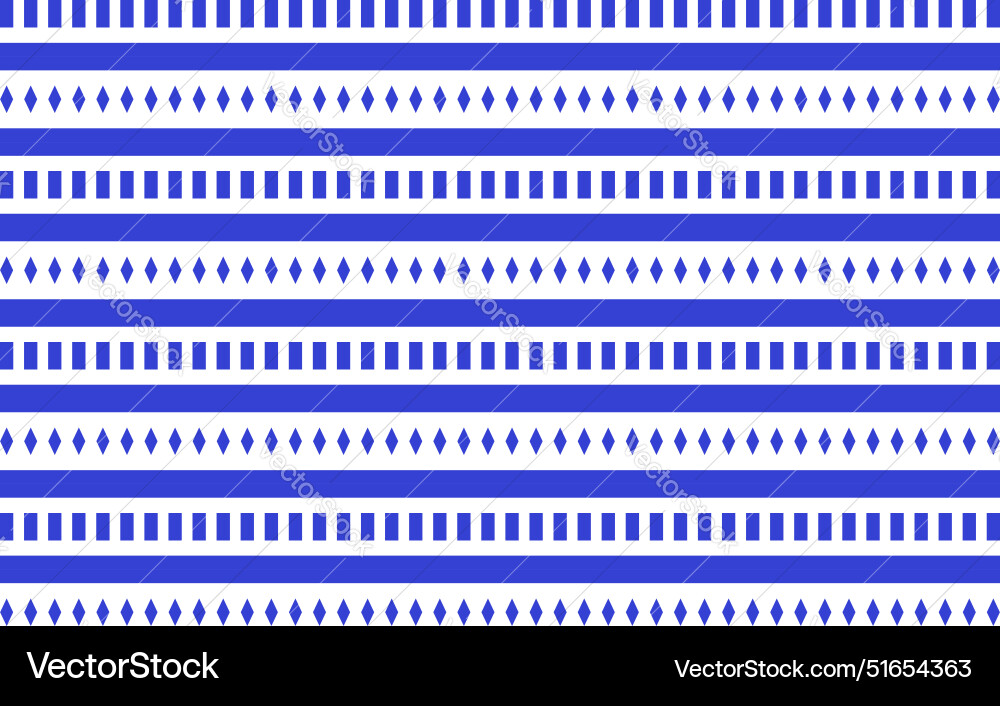 Rectangle rhombus and bold lines blue pattern Vector Image
