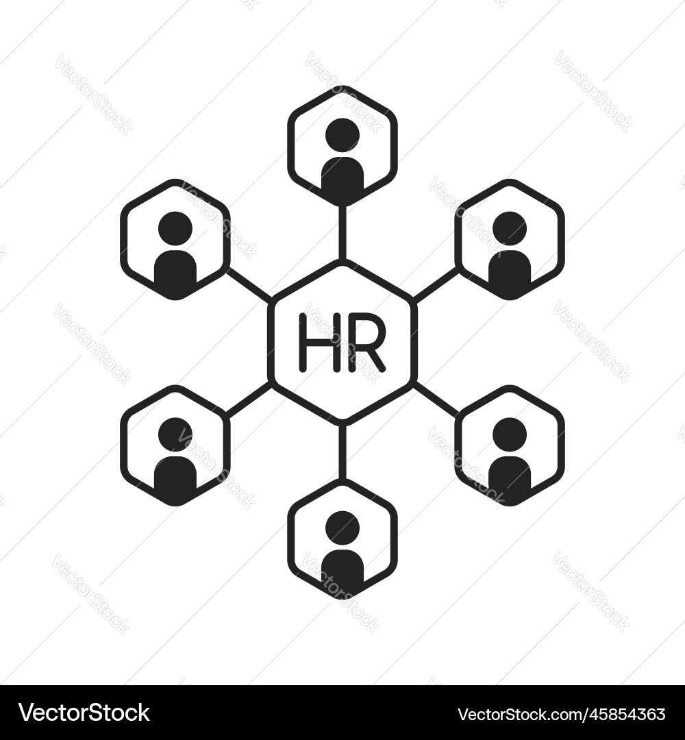 Simple hr icon like human resource for work Vector Image