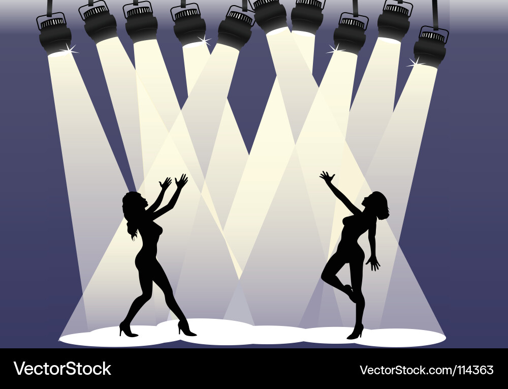 Spotlight dancers Royalty Free Vector Image - VectorStock