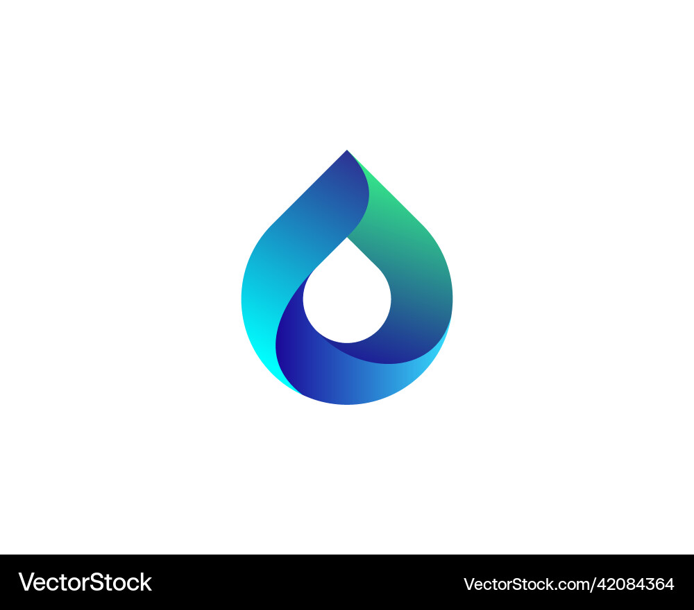 Abstract bright gradient drop logo design template