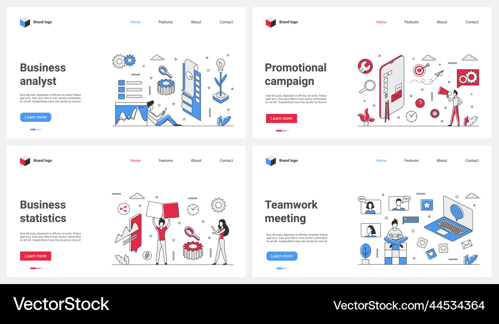 Business analytics statistics research analysis Vector Image