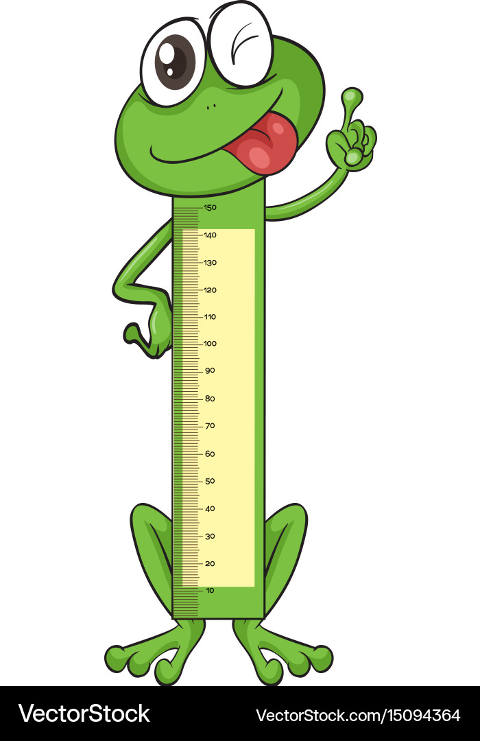 Cute Frog Measuring Tool Royalty Free Vector Image