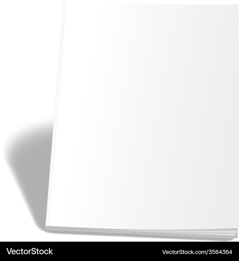 Empty magazine on white background perfect blank Vector Image