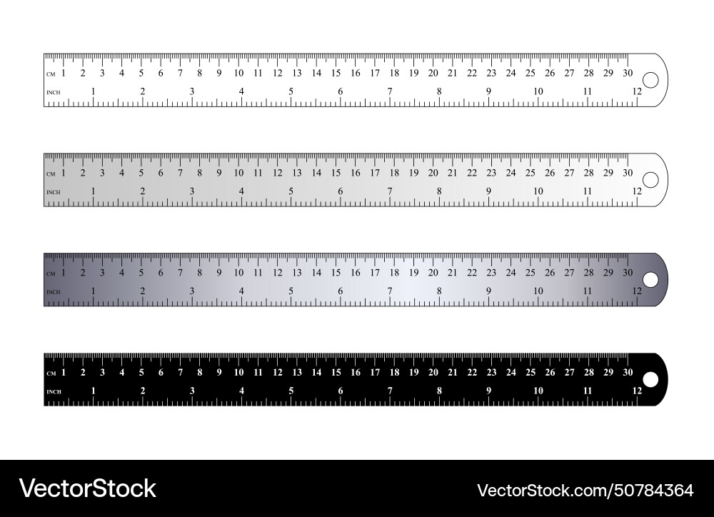 Grids for a ruler mm cm inch measuring scale bars Vector Image