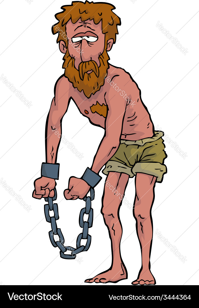 Man in Shackles Royalty Free Vector Image - VectorStock