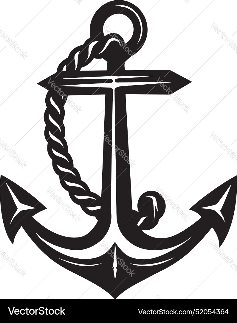 Seafarers pride emblem anchor rope design coastal Vector Image Seafarers pride emblem anchor rope design coastal Vector Image