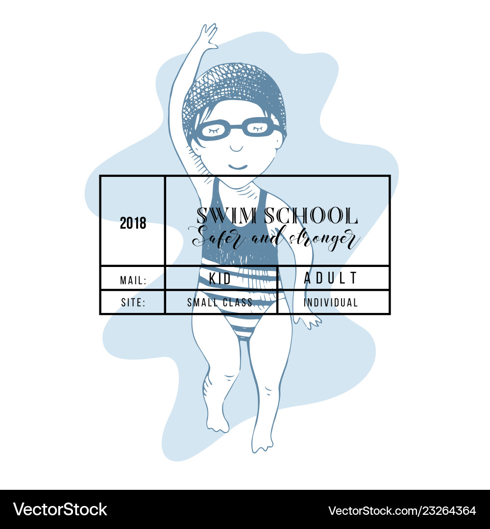 Swim school banner Royalty Free Vector Image - VectorStock