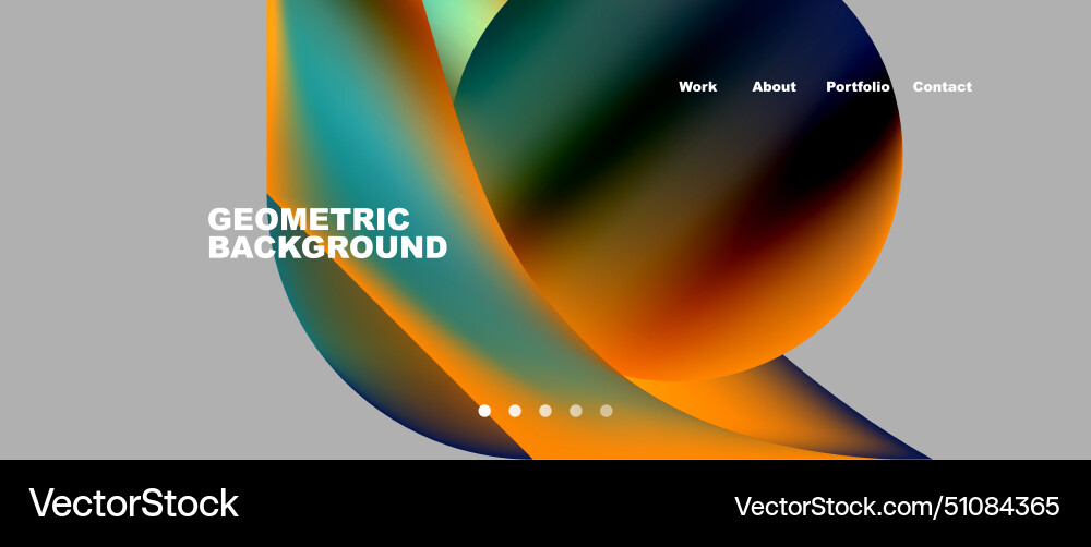 Amber circle logo on electric blue geometric Vector Image