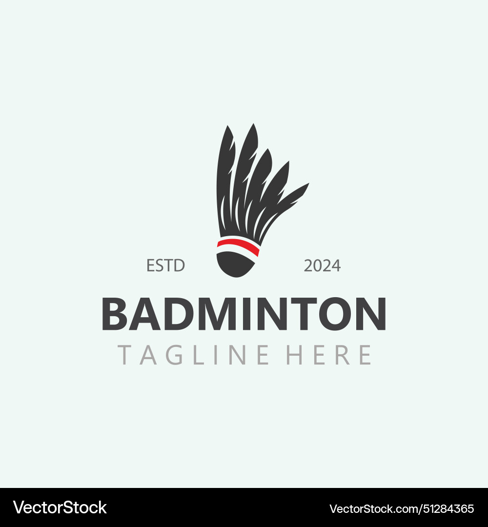 Badminton shuttlecock logo icon design for sport – Royalty-Free Vector ...