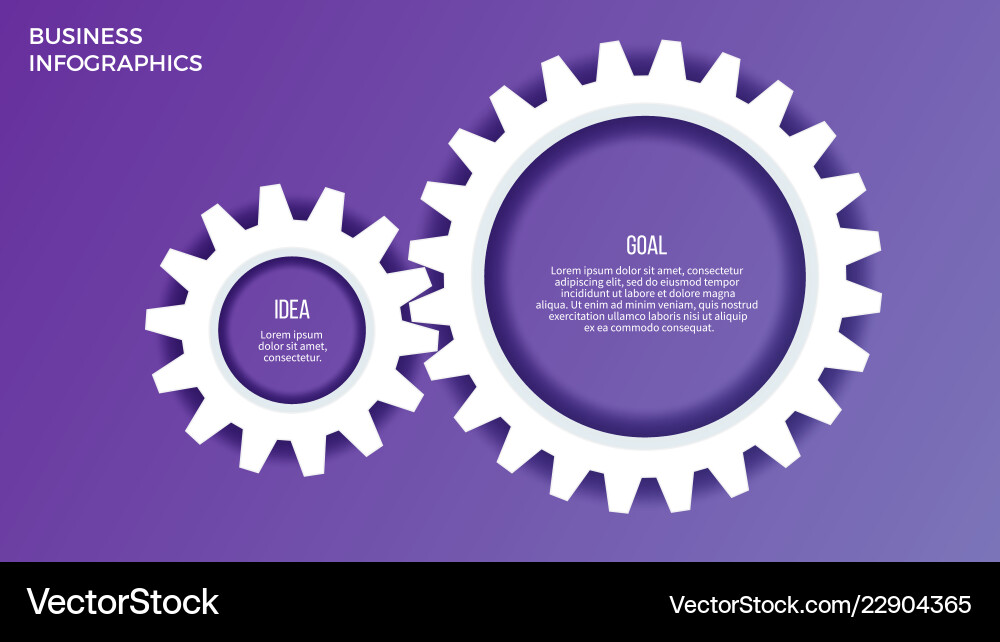 Business infographics timeline with 2 steps Vector Image