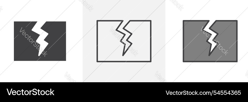 Crack icon Royalty Free Vector Image - VectorStock