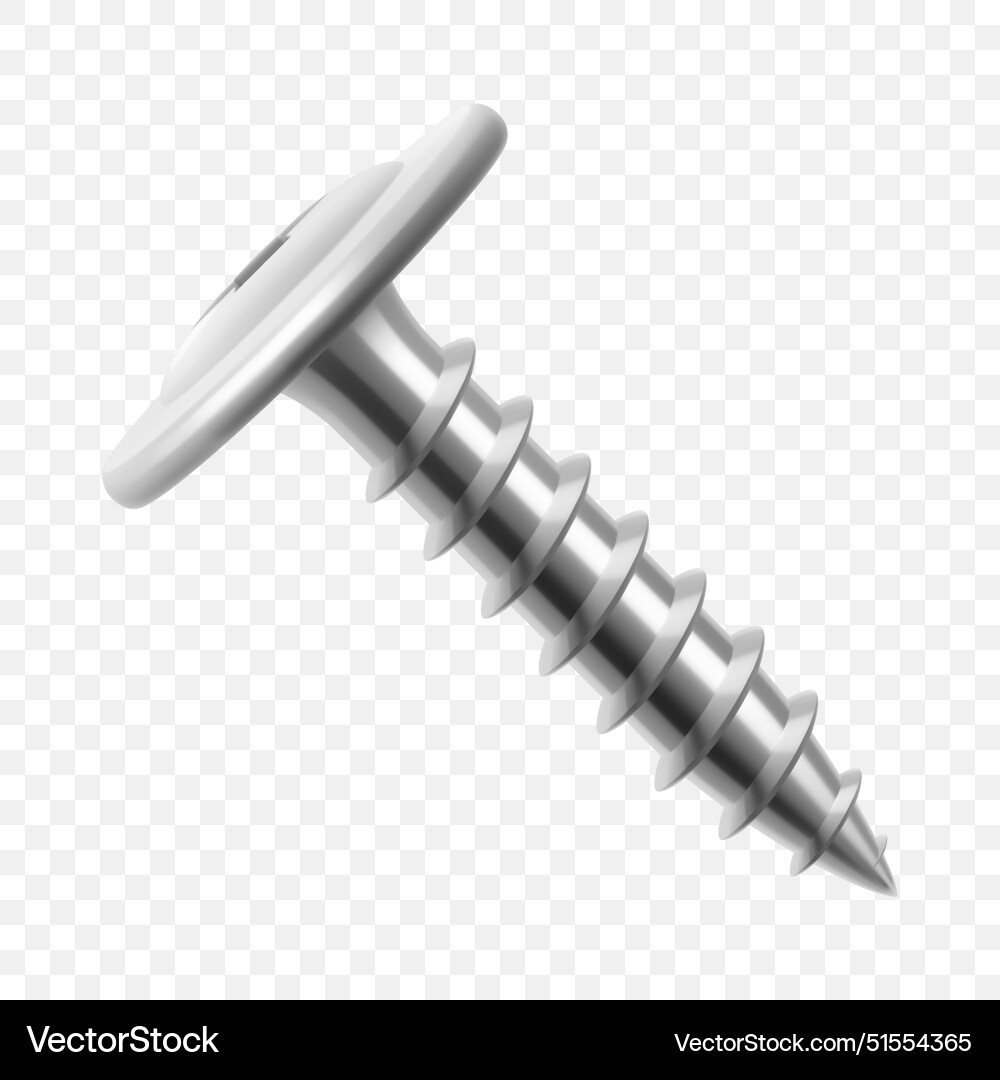 Screw isolated on transparent background Vector Image