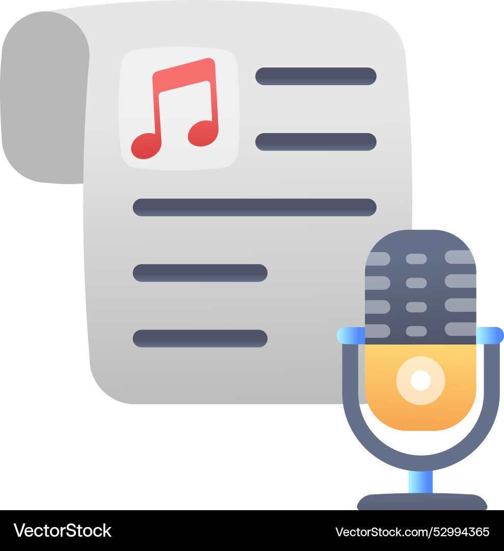 Song lyrics Royalty Free Vector Image - VectorStock