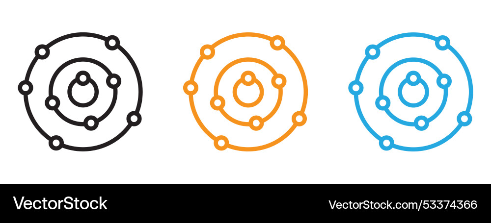 Antioxidant icon thin line set Royalty Free Vector Image