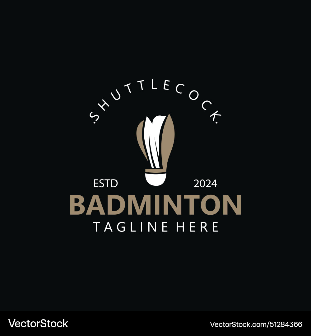 Badminton shuttlecock logo icon design for sport Vector Image