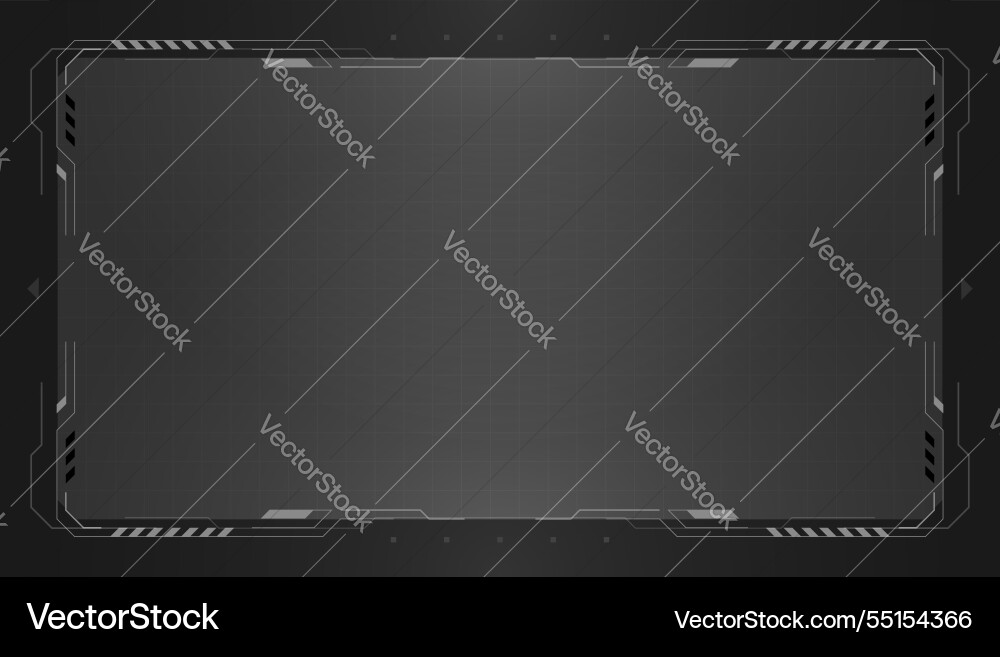 Futuristic Grey HUD Frames Royalty Free Vector Image