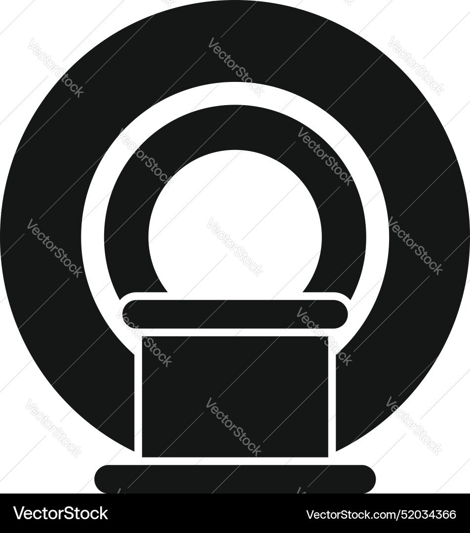 Magnetic resonance imaging scanner front view Vector Image