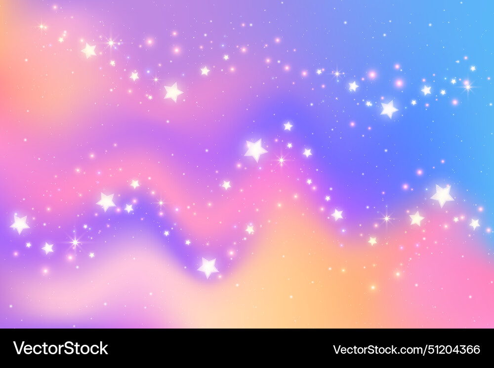 Purple wavy gradient sky pink and blue galaxy Vector Image